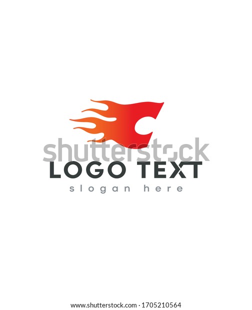 Creative Letter C Fire Flame Logo Stock Vector (Royalty Free ...
