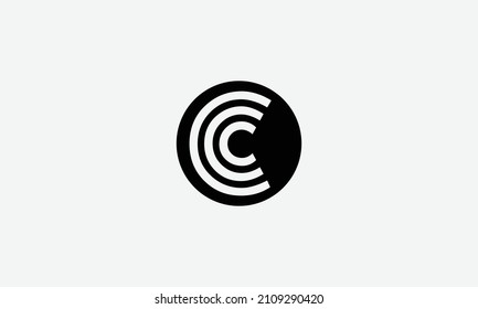 Creative Letter C Graphic Lines Alphabet Stock Vector (Royalty Free ...