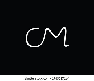 Creative Letter Cm Logo Design Vector Stock Vector (Royalty Free ...