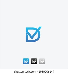 Creative Letter D Check Mark Vector Stock Vector (Royalty Free ...