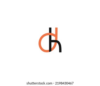 Creative Letter Dh Logo Design Vector Stock Vector (Royalty Free ...