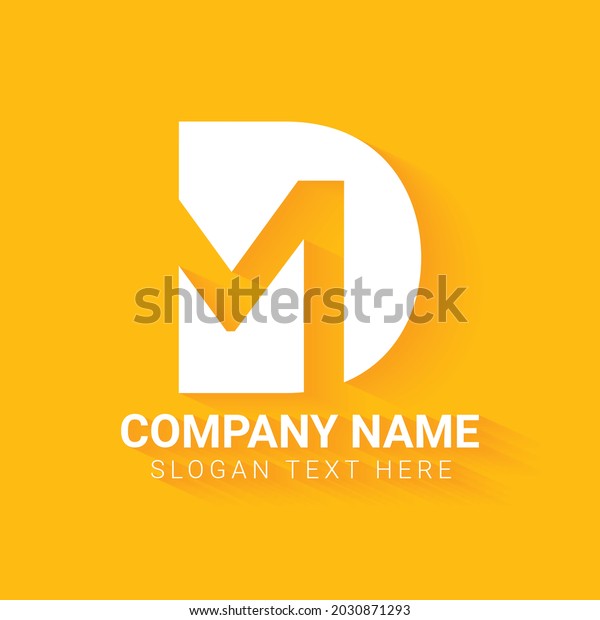Creative Letter Dm Logo Design Template Stock Vector (Royalty Free ...