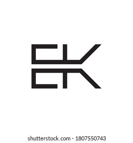 Creative Letter Ek Logo Design Stock Vector (Royalty Free) 1807550743 ...