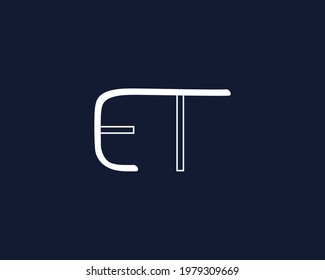 Creative Letter Et Logo Design Vector Stock Vector (Royalty Free ...