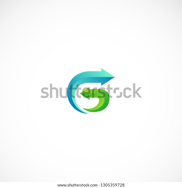 Creative Letter G Arrow Logo Design Stock Vector (Royalty Free ...