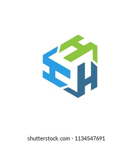 Creative Letter H Connected Logo Vector Stock Vector (Royalty Free ...