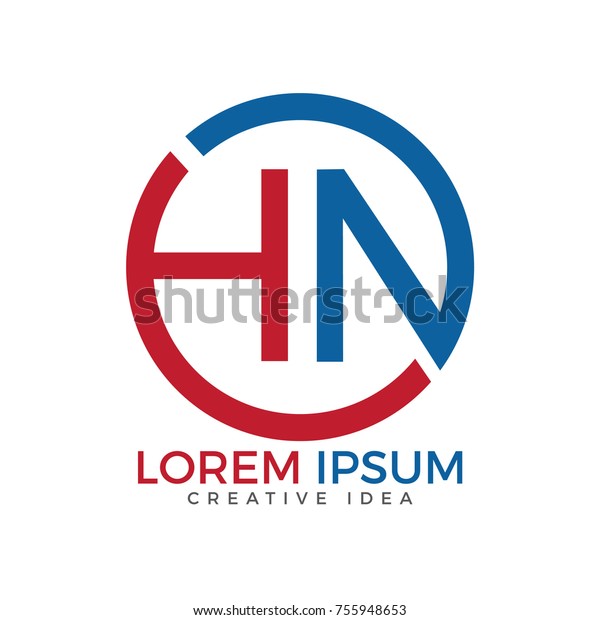 Creative Letter H N Logo Design Stock Vector (Royalty Free) 755948653 ...