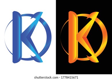 Creative Letter K Logo Design Stock Vector (Royalty Free) 1778415671 ...