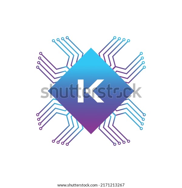Creative Letter K Logo Design Point Stock Vector (Royalty Free ...