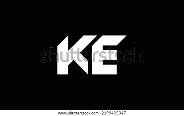 Creative Letter Ke Logo Design Vector Stock Vector (Royalty Free ...