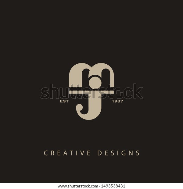 Creative Letter Mj Logo Design Vector: เวกเตอร์สต็อก (ปลอดค่าลิขสิทธิ์ ...