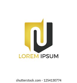 Creative Letter N Logo Design Stock Vector (Royalty Free) 1254130774 ...