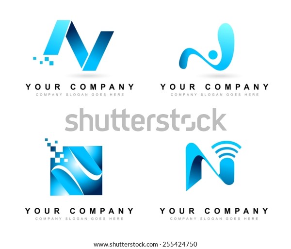 Creative Letter N Logo Design Concepts Stock Vector (Royalty Free ...
