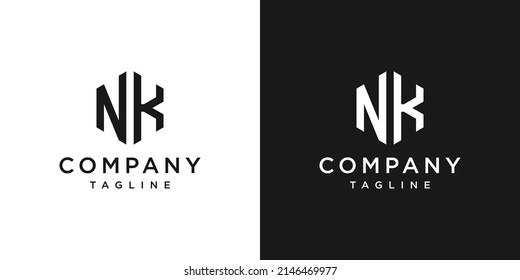 Creative Letter Nk Monogram Logo Design Stock Vector (Royalty Free ...