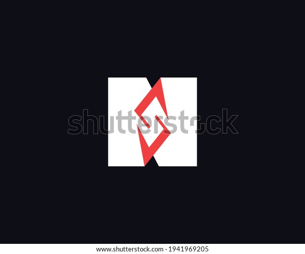 Creative Letter Ns Logo Design Vector Stock Vector (Royalty Free ...