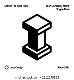 Creative Letter Pillar Logo Design Vector Stock Vector (Royalty Free ...
