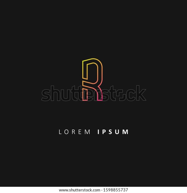 Creative Letter R Logo Neon Color Stock Vector (Royalty Free ...