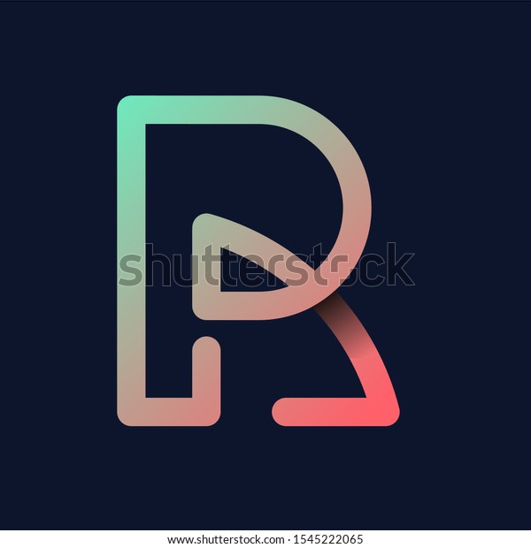 Creative Letter R Rainbow Logo Icon Stock Vector (Royalty Free ...