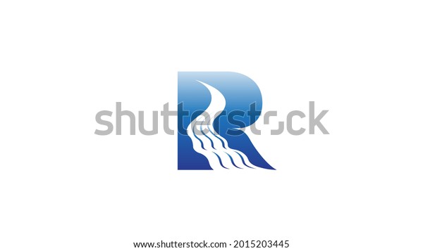 Creative Letter R River Symbol Logo Stock Vector (Royalty Free ...