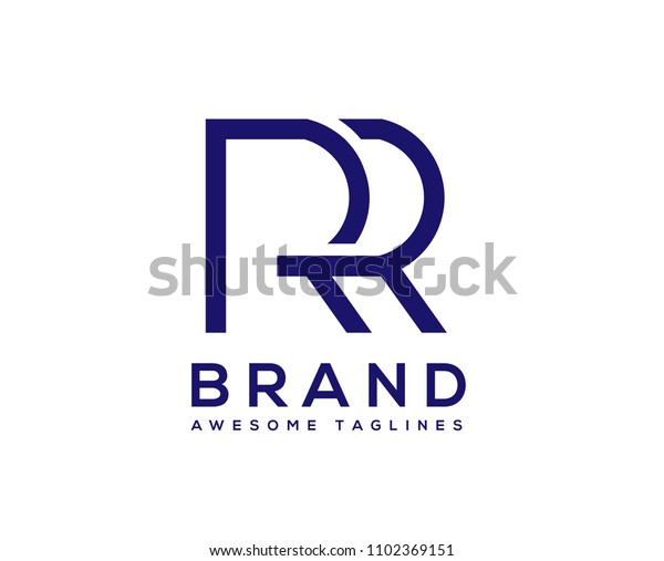 Creative Letter Rr Logo Design Elements Stock Vector (Royalty Free ...