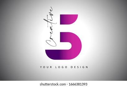 Creative Letter S Logo Purple Gradient Stock Vector (Royalty Free ...