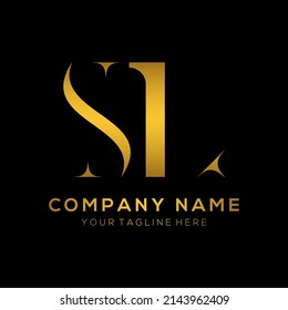 Creative Letter Sl Logo Design Gold Stock Vector (Royalty Free ...