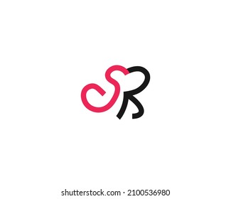 Creative Letter Sr Logo Design Vector Stock Vector (Royalty Free ...
