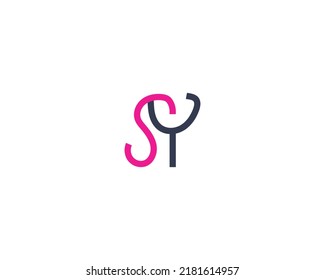 Creative Letter Sy Logo Design Vector Stock Vector (Royalty Free ...