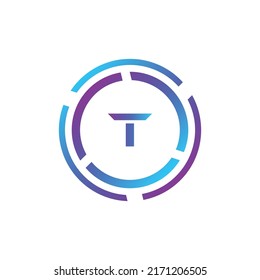 Creative Letter T Logo Design Point Stock Vector (Royalty Free ...