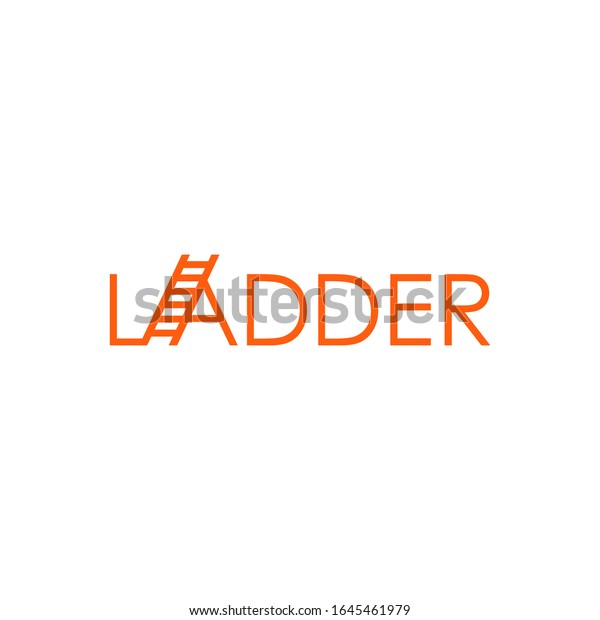 Creative Letter Typography Ladder Logo Symbol Stock Vector (Royalty ...