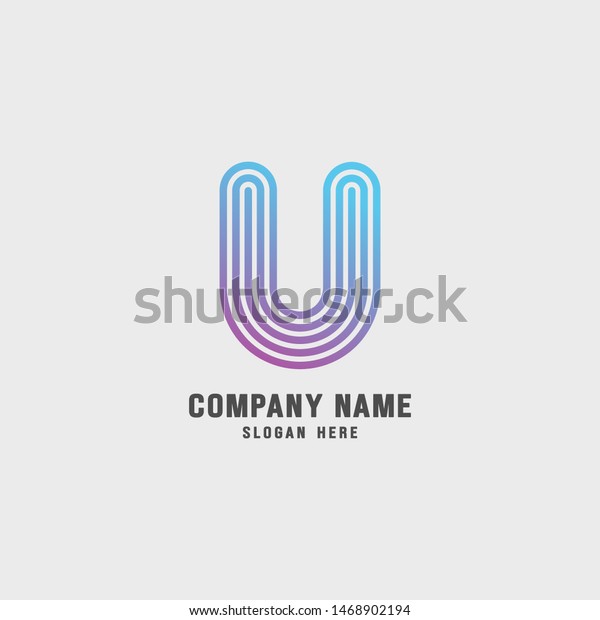 Creative Letter U Logo Design Vector Stock Vector (Royalty Free ...