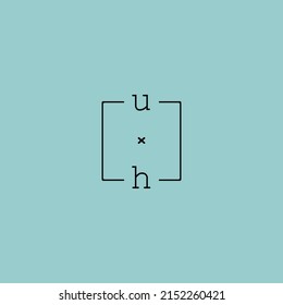 Creative Letter Uh Logo Design Concept Stock Vector (Royalty Free ...