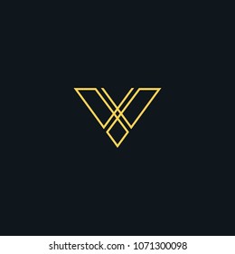 Creative Letter V Line Vector Designs Stock Vector (Royalty Free ...