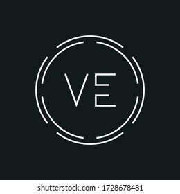 Creative Letter Ve Logo Creative Typography Stock Vector (Royalty Free ...