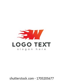 Creative Letter W Fire Flame Logo Stock Vector (Royalty Free ...
