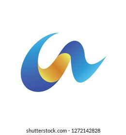 Creative Letter Wave Style Logo Stock Vector (Royalty Free) 1272142828 ...