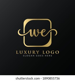 Creative Letter We Logo Design Vector: เวกเตอร์สต็อก (ปลอดค่าลิขสิทธิ์ ...