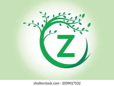 Creative Letter Z Monogram Alphabet Tree Stock Vector (Royalty Free ...