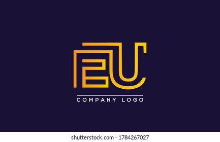Creative Letters Eu Logo Design Vector Stock Vector (Royalty Free ...