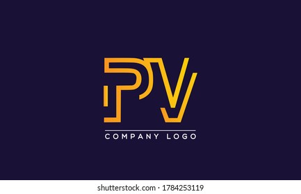 Creative Letters Pv Logo Design Vector Stock Vector (Royalty Free ...