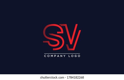 Creative Letters Sv Logo Design Vector Stock Vector (Royalty Free ...
