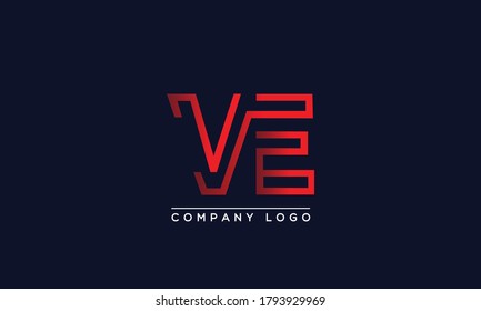 Creative Letters Ve Ev Logo Design Stock Vector (Royalty Free ...