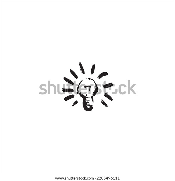Creative Light Bulb Icon Logo On Stock Vector (Royalty Free) 2205496111 ...