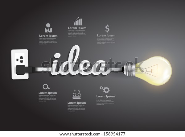 Creative Light Bulb Idea Abstract Infographic Stock Vector (Royalty ...