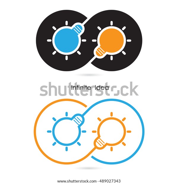 Creative Light Bulb Sign Infinite Creativity Stock Vector (Royalty Free ...