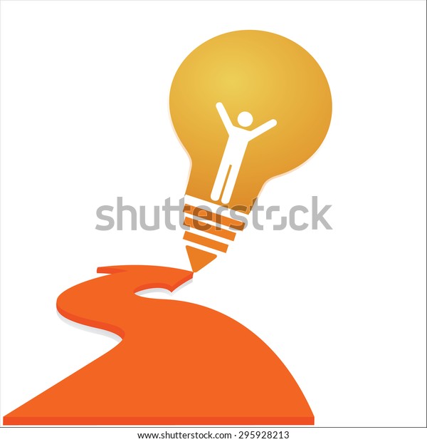 Creative Light Bulb Success Idea Concept Stock Vector (Royalty Free ...