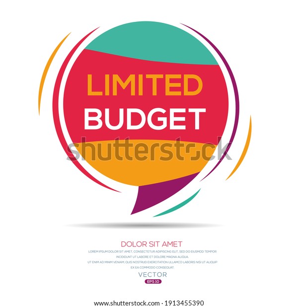 2,644 Limited Budget Images, Stock Photos & Vectors | Shutterstock