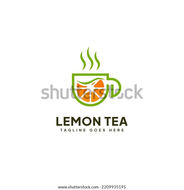 Creative Line Art Lemon Tea Logo Stock Vector (Royalty Free) 2209935195 ...