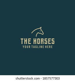 Creative Line Horse Logo Design: เวกเตอร์สต็อก (ปลอดค่าลิขสิทธิ์ ...