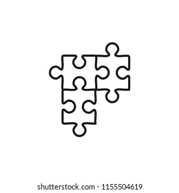 Creative Line Puzzle Icon Vector Stock Vector (Royalty Free) 1155504619 ...